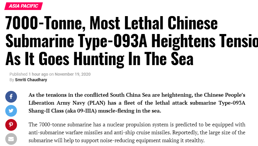 093A型核潛艇曝光，攜鷹擊18巡航導彈，印媒：中國海軍實力-軍事天地-萬維論壇-萬維讀者網（電腦版）